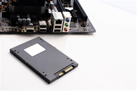 Premium Photo Ssd High Speed Storage With Computer Motherboard On The