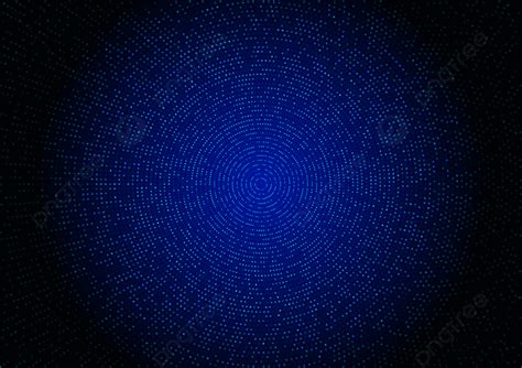 Abstract Blue Halftone Glittering Effect With Dot Radial Pattern And