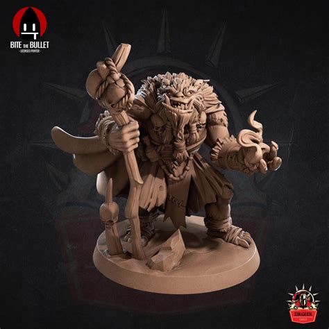 Bugbear Druid Shaman Miniature Dungeons And Dragons Mini Hero Quest Rpg
