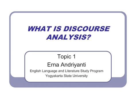pdf what is discourse analysis ppt universitas negeri