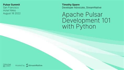 Living The Stream Dream With Pulsar And Spring Boot