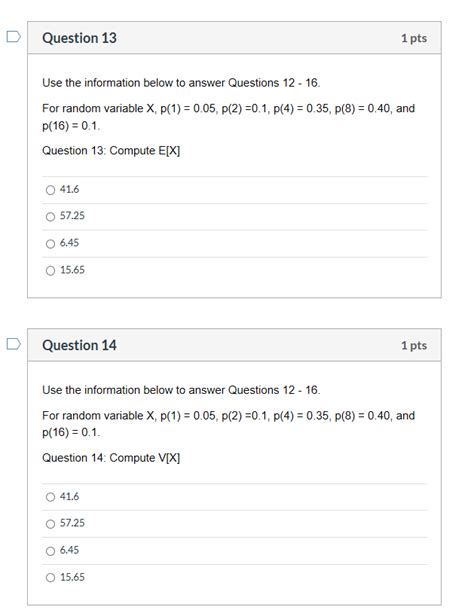 Solved Question 13 1 Pts Use The Information Below To Answer Chegg Com