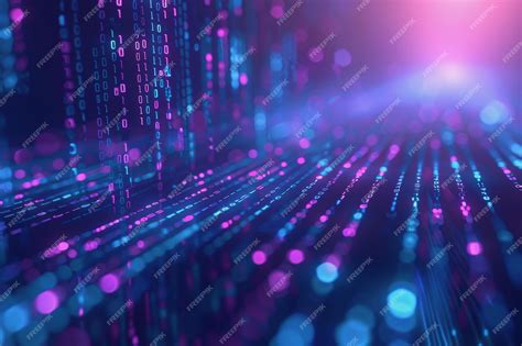 Premium Photo Digital Data Stream Background With Binary Code The Flow Information Of Cyber