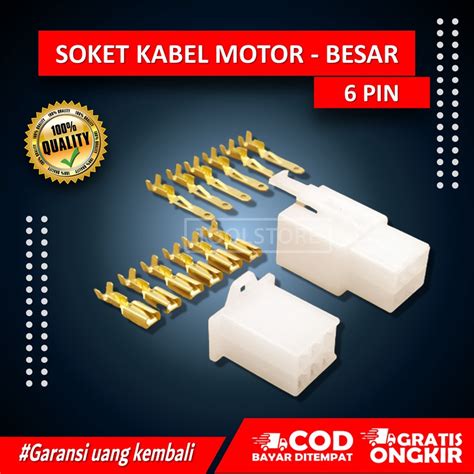 Jual Skun Socket Soket Sambungan Konektor Kabel Listrik Motor Pin Ukuran Besar Set Shopee