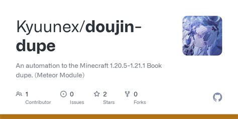 Github Kyuunexdoujin Dupe An Automation To The Minecraft 1205 1