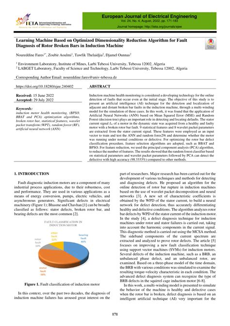 Pdf Learning Machine Based On Optimized Dimensionality Reduction Algorithm For Fault Diagnosis