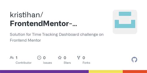 Github Kristihanfrontendmentor Timetrackingdashboard Solution For Time Tracking Dashboard