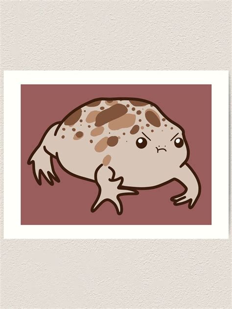Cute Grumpy Desert Sand Frog Art Print By Saradaboru Redbubble