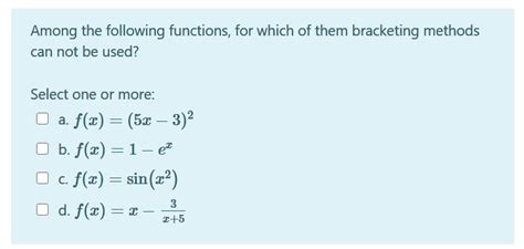 Solved Among The Following Functions For Which Of Them