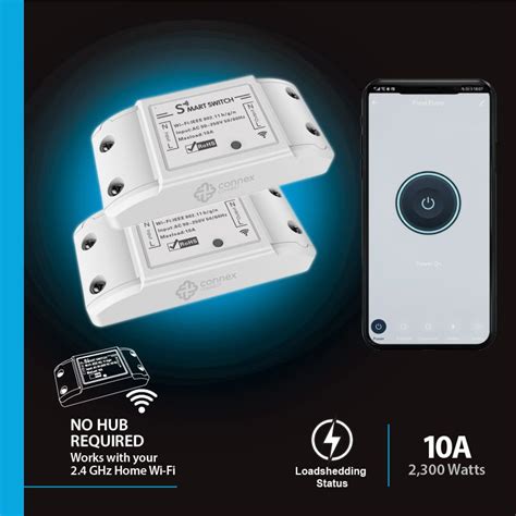 Smart WiFi Switch 10A Twin Pack Connex Connect
