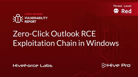 Hiveforce Labs On Linkedin Zero Click Outlook Rce Exploitation Chain In Windows