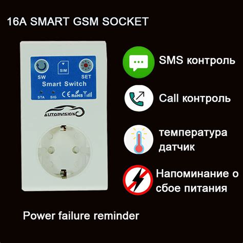 최신 16a Gsm 소켓 Sms 앱 전원 켜기 끄기 알람 콘센트 릴레이 스마트 스위치 원격 제어 지능형 온도 센서 제어 전자