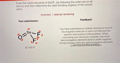 Solved Draw The Lewis Structure Of Seof2 By Following The