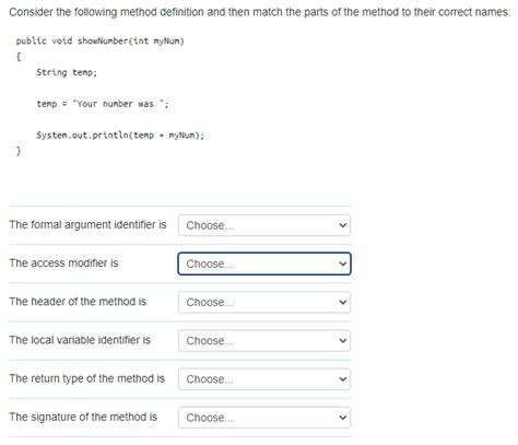 Solved Consider The Following Method Definition And Then Chegg Com