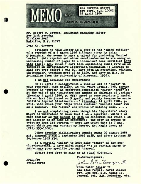 Gallery 98 Adam Purple Memo To Robert W Greene Assistant Managing