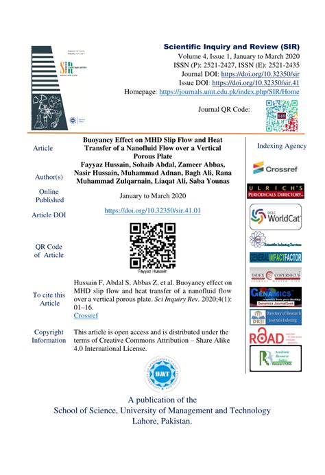 Pdf Buoyancy Effect On Mhd Slip Flow And Heat Transfer Of A Nanofluid Flow Over A Vertical