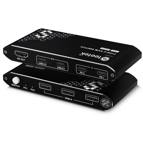 Snapklik Com Steetek USB C KVM Switch 2 PCs Share 1 Monitor USB C KVM Switch 3 USB20 4K60Hz
