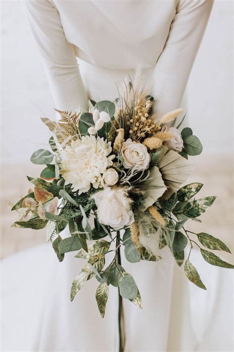 Pampas Grass Bouquet Eucalyptus Bouquet Large Wedding Bouquet Statement Bridal Bouquet Boho