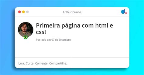 Primeira Página Com Html E Css