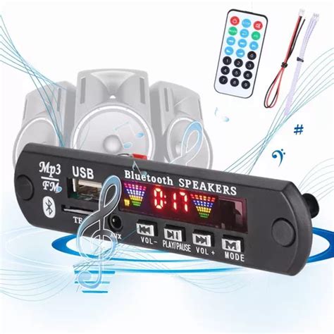 Módulo Reproductor Mp3 Con Bluetooth Micro Sd Plug 3 5mm Cuotas sin interés