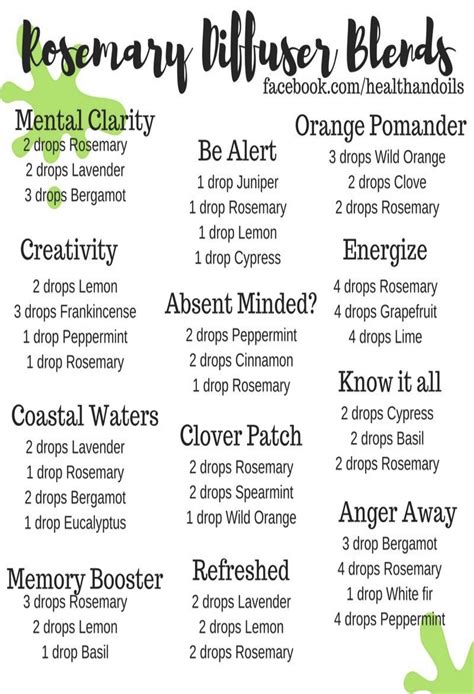 Rosemary Diffuser Blends Essential Oil Diffuser Blends Essential Oils Rosemary Essential Oil
