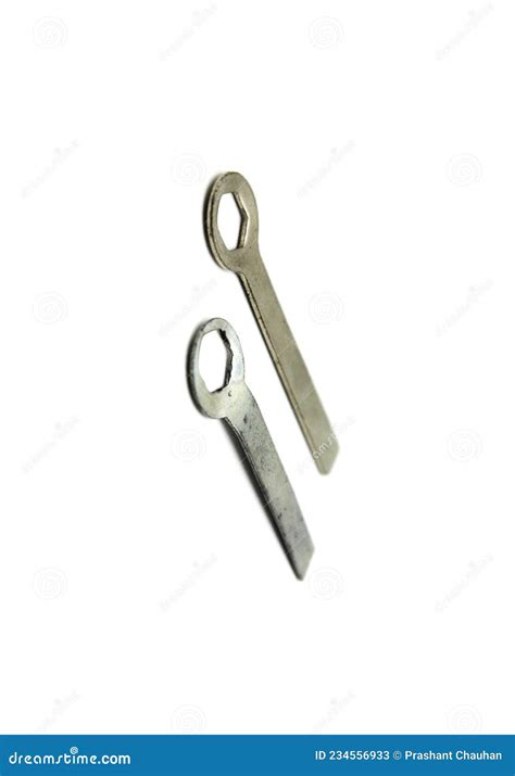 Geometry Compass Key Isolated On White Background With Selective Focus