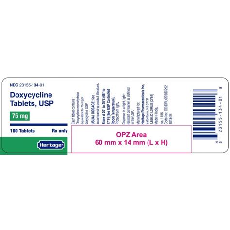 DOXYCYCLINE MONOHYDRATE MG RX Products
