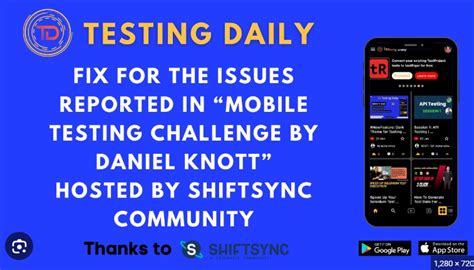 Bug Fix For Testing Daily Reported In “mobile Testing Challenge By