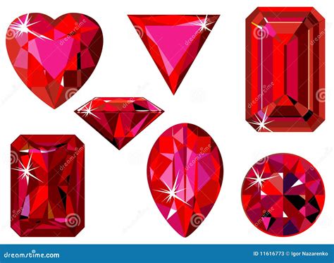 Different Cut Ruby Stock Vector Illustration Of Pink 11616773