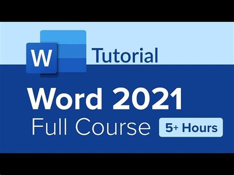 Free Video Word 2021 Full Course Tutorial From Learnit Training