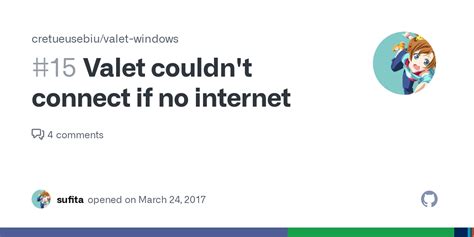 valet couldn t connect if no internet · issue 15 · cretueusebiu valet