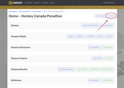 Find Your League Access Key For IPad Scoring App GameSheet Inc Knowledge Base