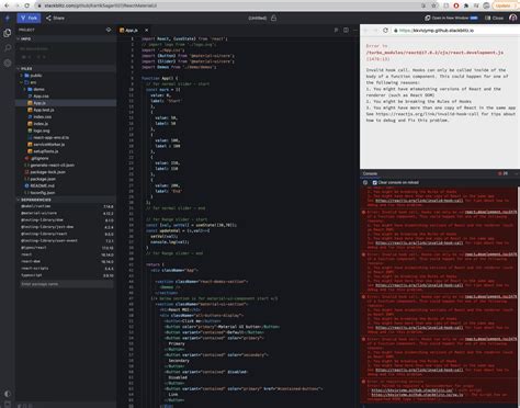 My React Github Is Not Working In Stackblitz Kartiksagar007reactmaterialui