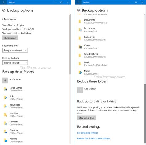 Turn On Or Off File History In Windows 10 Tutorials