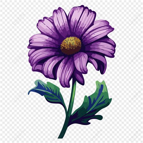 보라색 꽃클립 아트상표만화 Png 일러스트 무료 다운로드 Lovepik