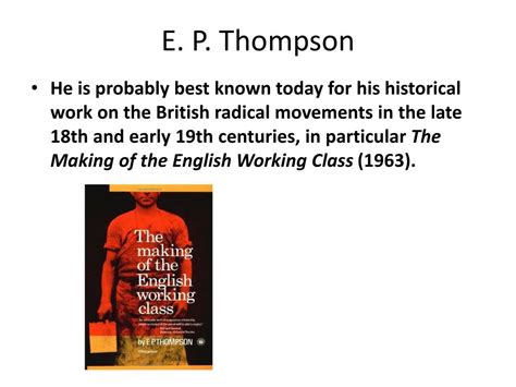 Ppt E P Thompson Powerpoint Presentation Free Download Id1139771