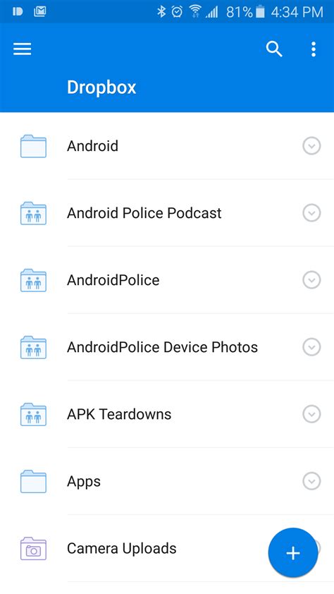 Dropbox Updated To V With Material Design For Non Beta Users APK Download