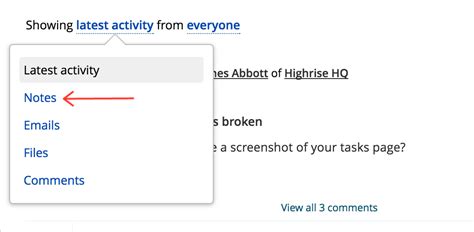 Search Notes Highrise Help