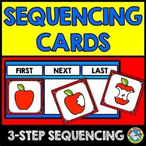 Story Sequencing Picture Cards And Worksheets 3 4 5 Step Sequence Of
