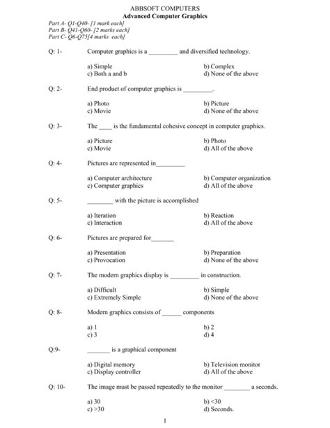 advanced computer graphics