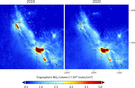 Averages Of The Corrected Tropospheric No 2 Columns Measured By Tropomi Download Scientific