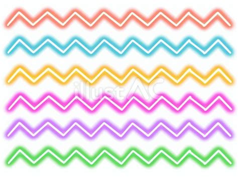 Free Vectors Jagged Line Set Color Variations