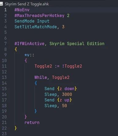 My Skyrim Autohotkey Scripts At Skyrim Special Edition Nexus Mods And Community