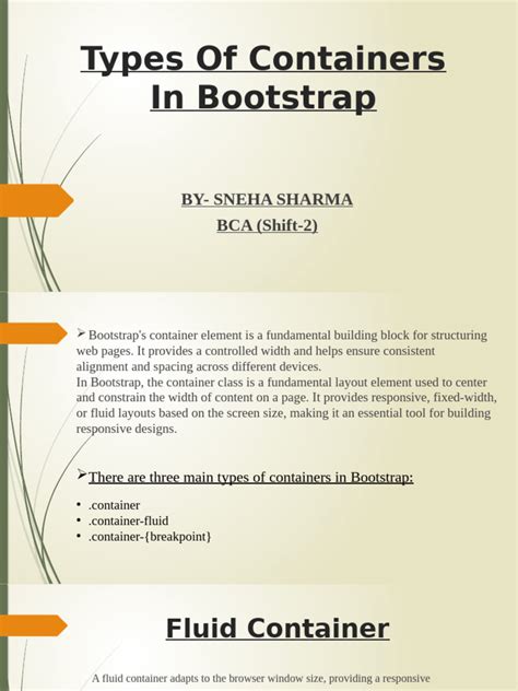 Containers In Bootstrap Pdf Page Layout Bootstrap Front End