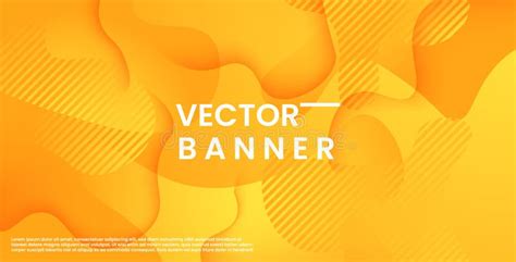 Dynamic Abstract Orange Liquid Gradient Color Geometric Fluid Shape Background Eps10 Vector