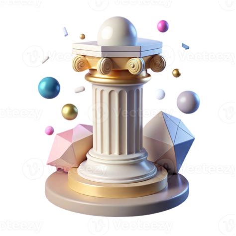 Impressive Traditional Column Pedestal Isolated Classical Architecture