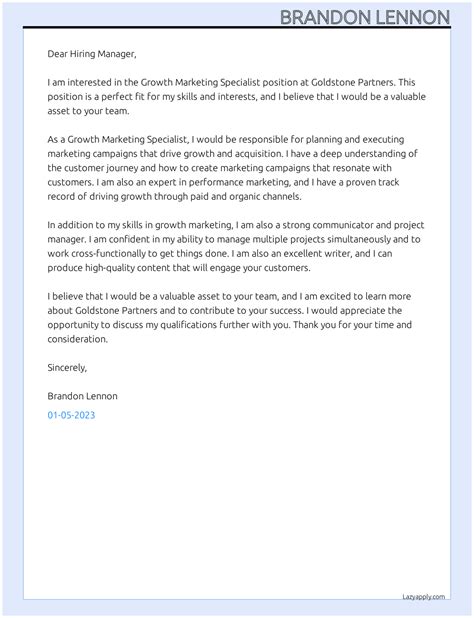 cover letter for goldstone partners lazyapply