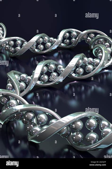 Dna Molecule Computer Artwork Showing A Double Stranded Dna Deoxyribonucleic Acid Molecule