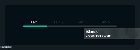 Menu Bar With Tabs Ui Element Template Stock Illustration Download