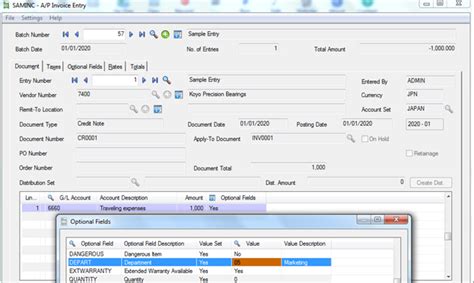 Optional Fields In Sage 300 Erp Sage 300 Erp Tips Tricks And Components